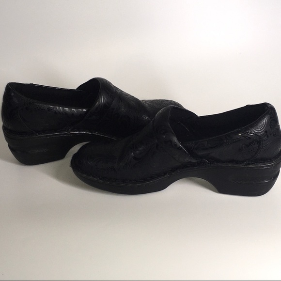 boc | Shoes | Boc Black Vegan Leather Tooled Clogs Woma | Poshmark
